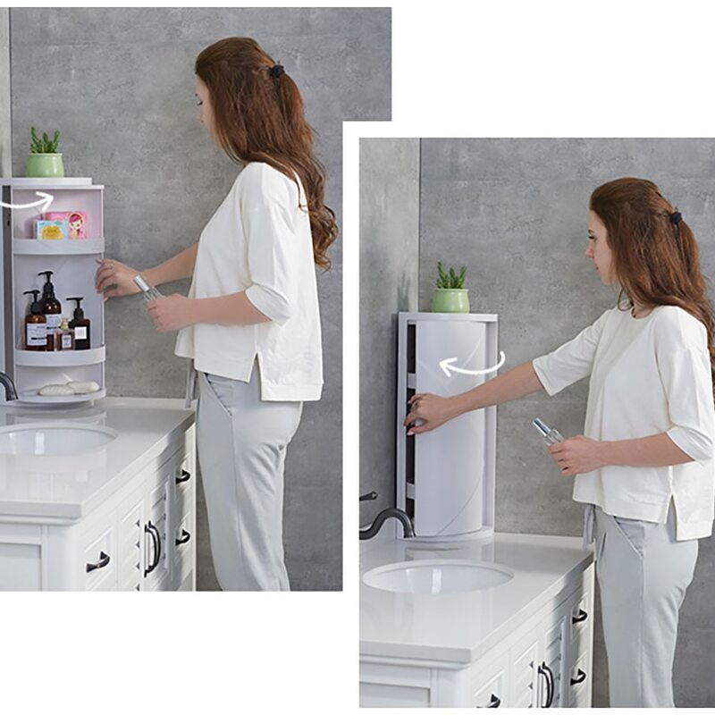 Rotating 360° Wall-Mounted Corner Shelf