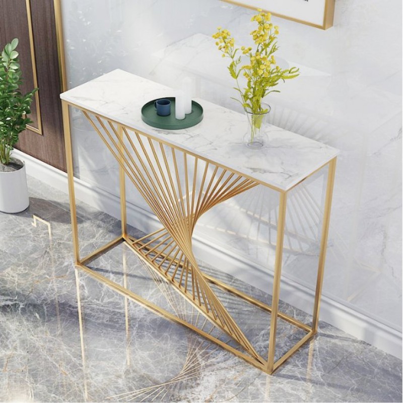 Buy white and gold marble console table at best price in Pakistan | Arish