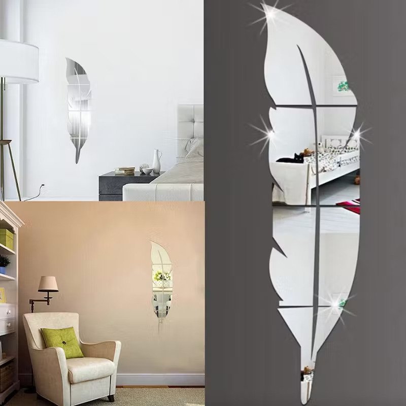 Buy acrylic leaf mirror for wall decor at best price in Pakistan | Arish