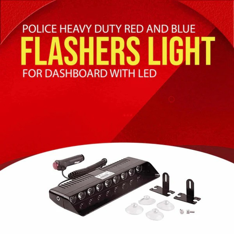 Buy police red and blue dashboard flasher light 12 led at best price in ...