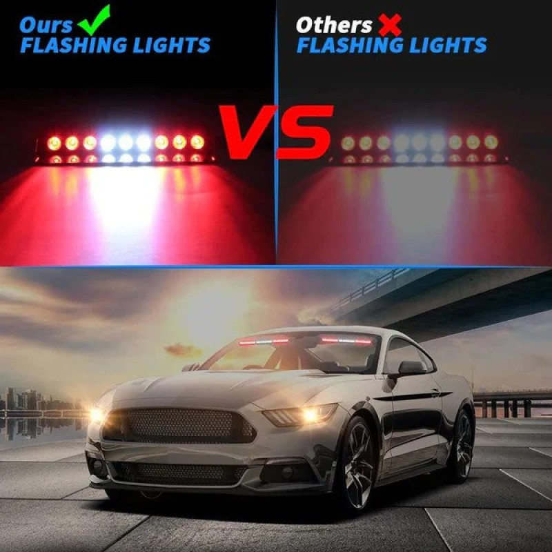 Buy police red and blue dashboard flasher light 12 led at best price in ...