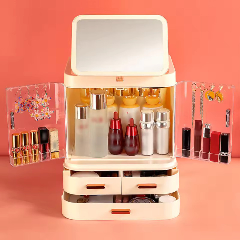Buy luxury storage box with led mirror at best price in Pakistan | Arish