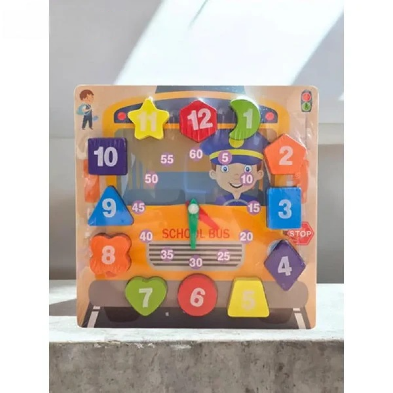 Wooden Clock Puzzle for Kids - Learn Time with Fun & Engaging Activities