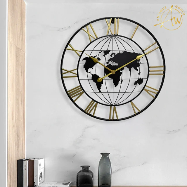 Global Map of Earth Clock | Unique World Timepiece