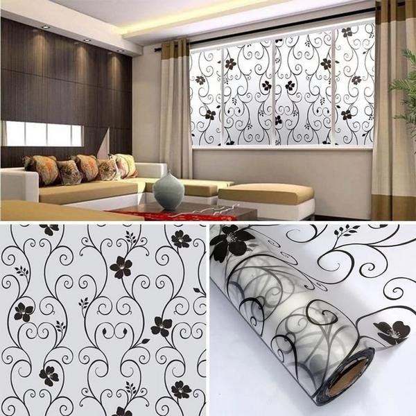 Frosted Privacy Cover Window Glass Flower Sticker